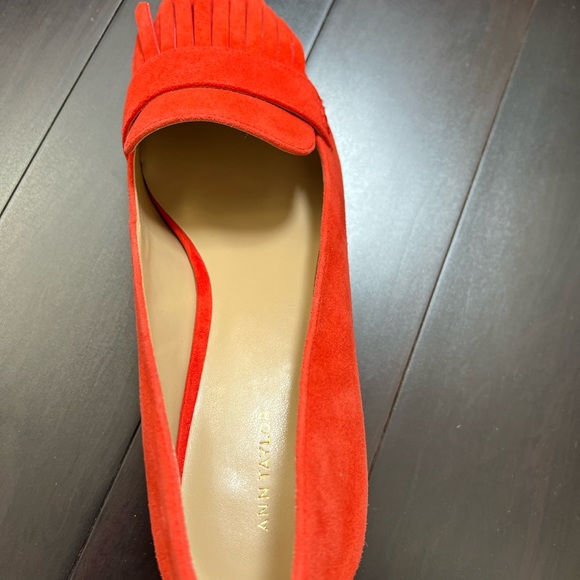 Ann Taylor | Shoes | Firecracker Orange Loafer With Fringe And A Two ...